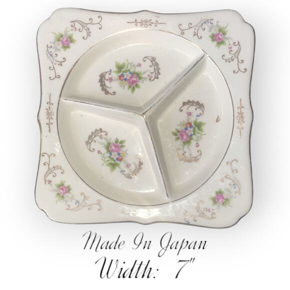 Japan | Accents | Vintage Condiment Divided Dish With Gold Accents And ...